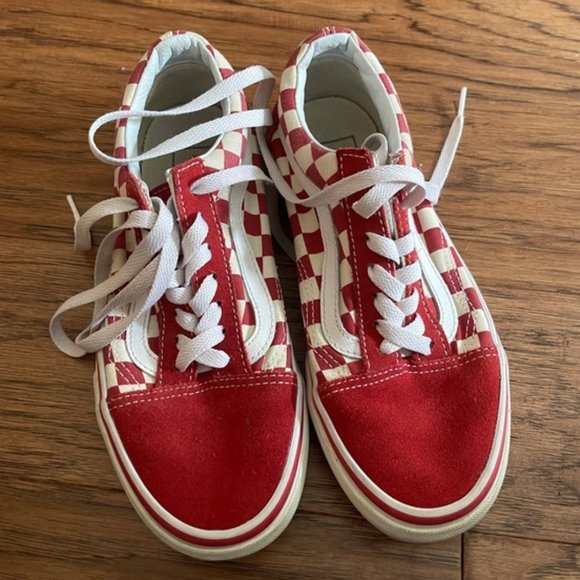 Vans | Shoes | Red Checkered Vans | Poshmark